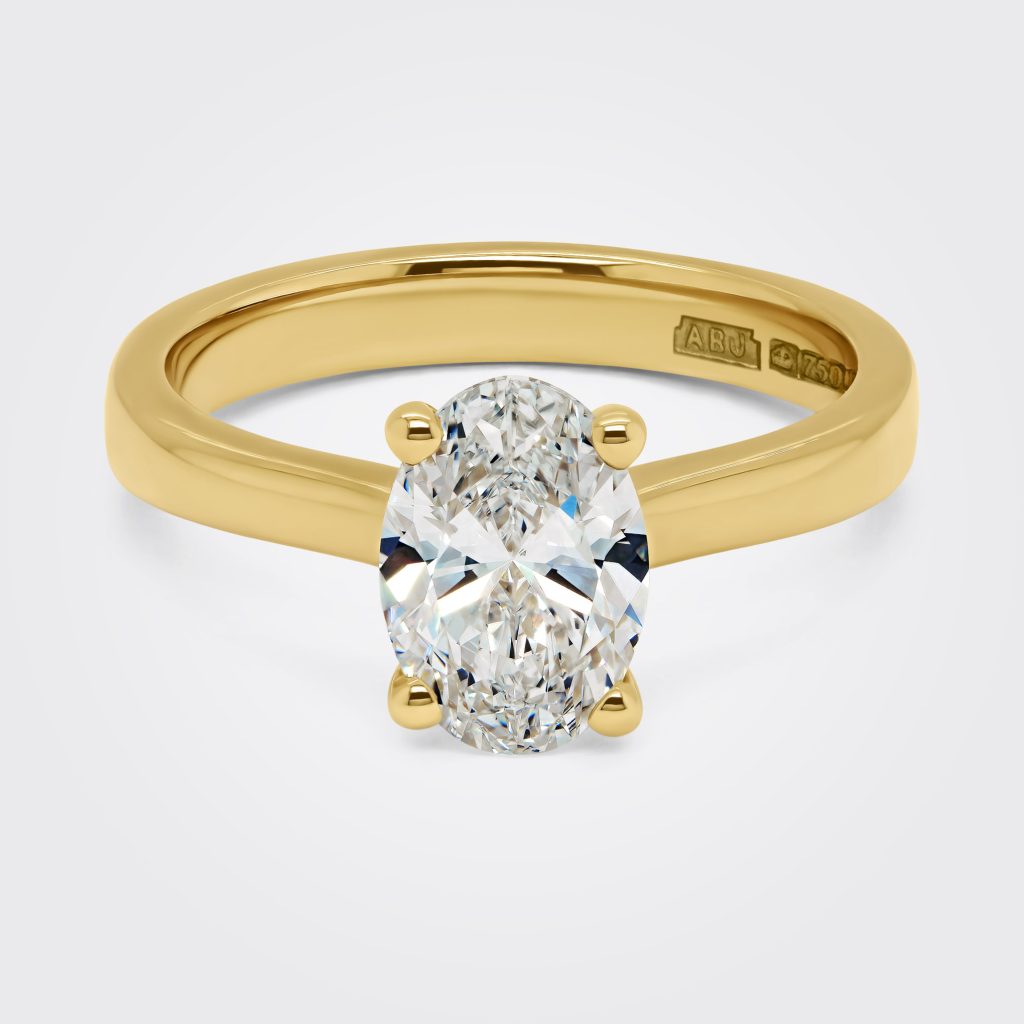 Charlotte Oval Diamond Solitaire Engagement Ring - Alan Bick