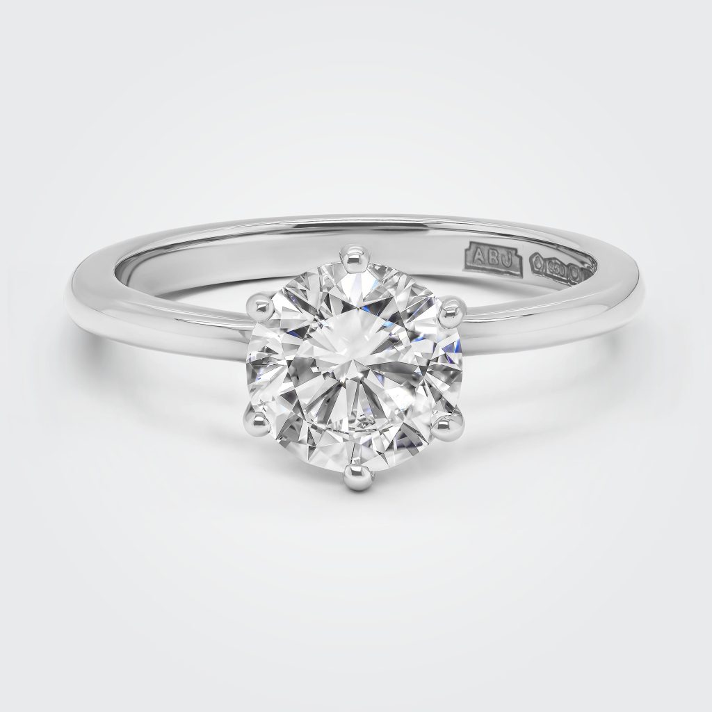 Elena Brilliant Round Cut Diamond Solitaire Engagement Ring - Alan Bick